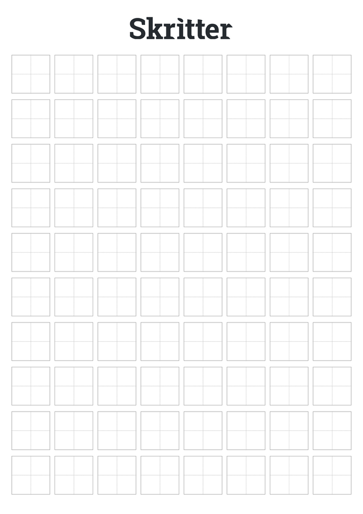 [DIGITAL] Printable Character Practice Writing Grids – The Skritter Store